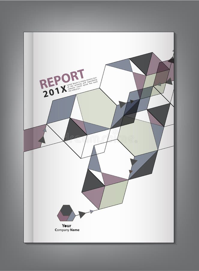Abstract Geometric Annual Report Cover Design Stock Vector ...