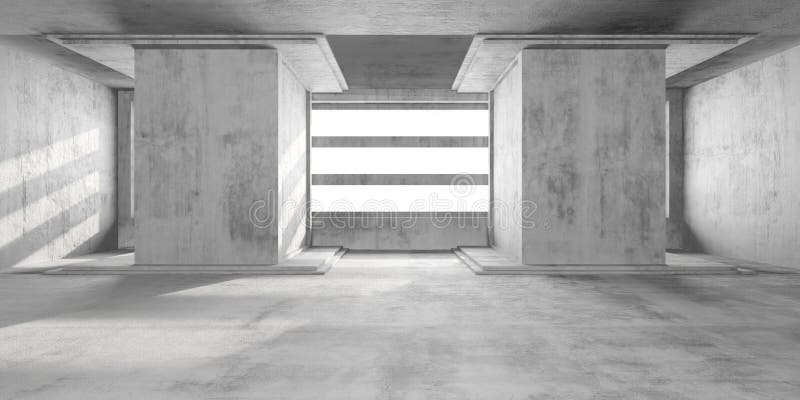 Abstract Geometric Architecture with Concrete Columns and Light Stock ...