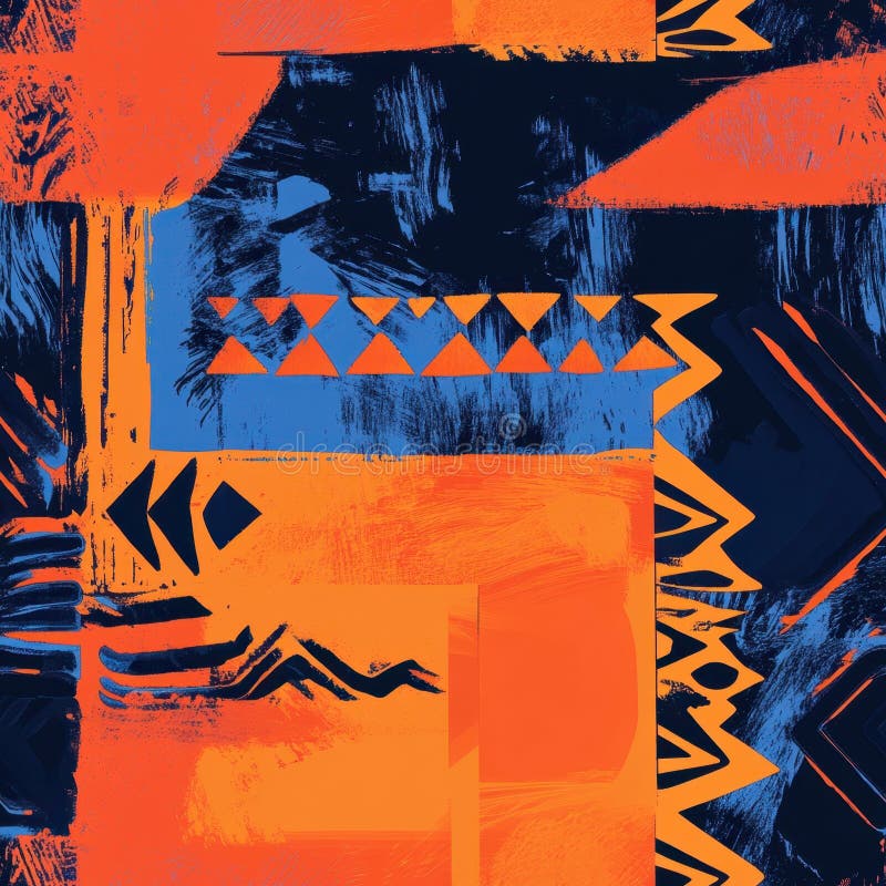 Abstract Geometric Art with Bold Patterns and Vibrant Colors Stock ...