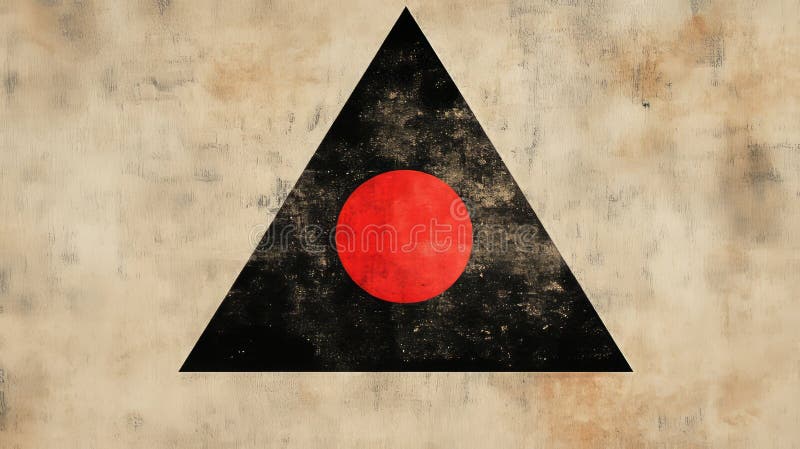 Abstract Geometric Art with Circle and Triangle. Modern Wall Art Design ...