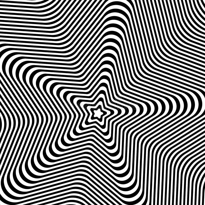 Abstract Geometric Art Image. Monochrome, Black and White Stock Vector ...