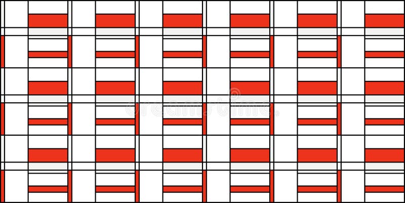 Seamless Geometric Pattern with Rectangles in Red and White Colors ...