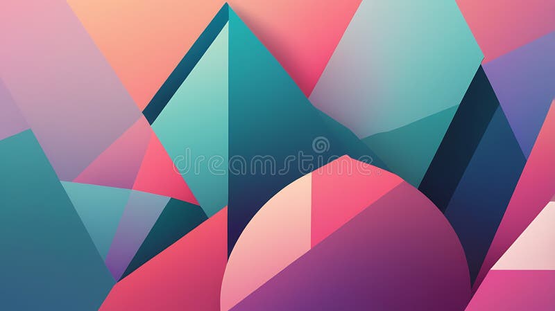 Abstract Geometric Art Pink Teal Purple Gradient Design Background ...