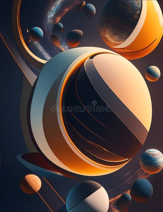 Planets and Space Illustration Stock Illustration - Illustration of ...