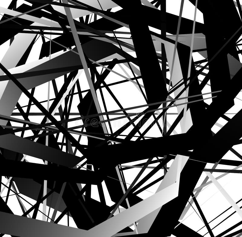 Abstract Geometric Art with Random, Scattered Shapes Stock Vector ...