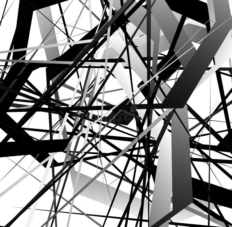 Abstract Geometric Art with Random, Scattered Shapes Stock Vector ...