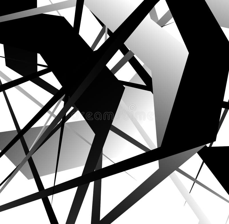 Abstract Geometric Art with Random, Scattered Shapes Stock Vector ...