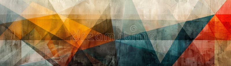 Abstract Geometric Art with Vibrant Colors and Layered Shapes Stock ...