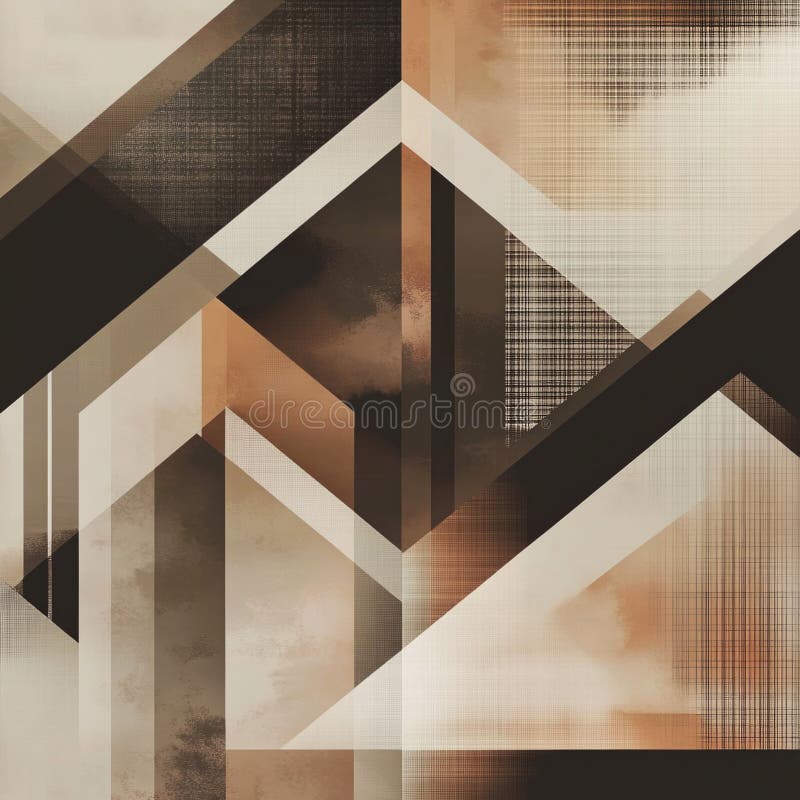 Abstract Geometric Artwork, Layered Overlapping Shapes and Lines in ...