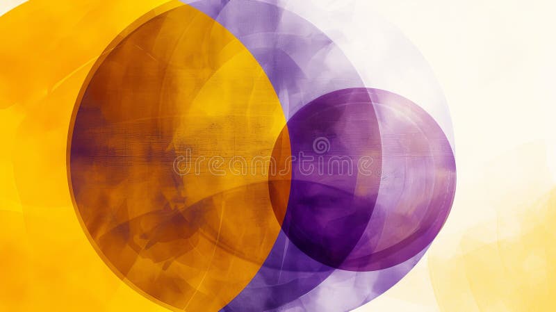 Abstract Geometric Artwork with Overlapping Circles, Colorful Modern ...