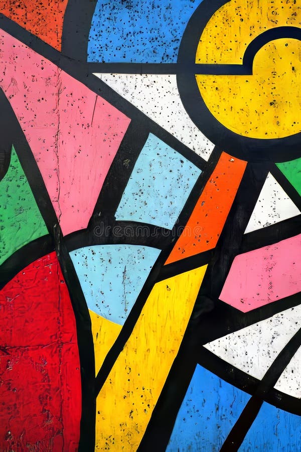 An Abstract Geometric Artwork with Striking Colors and Strong Shapes ...