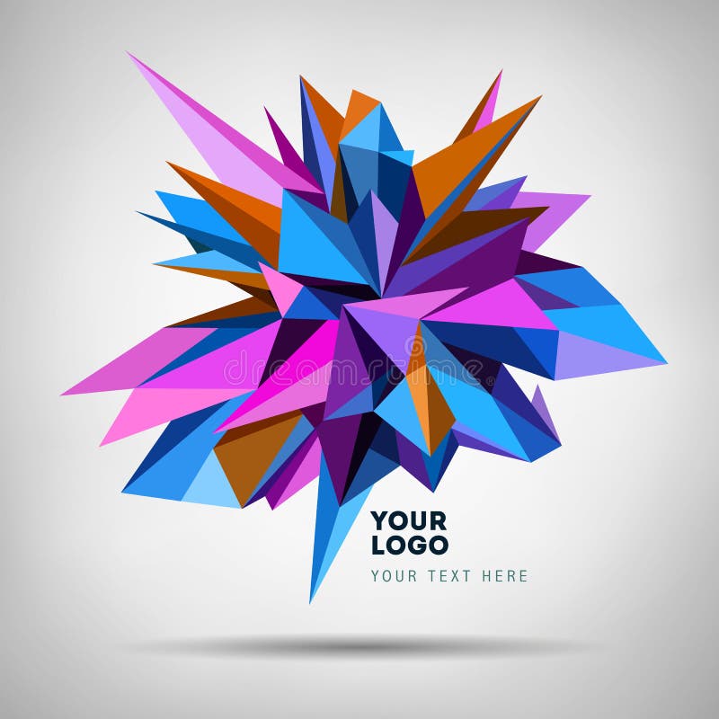 Abstract Geometric Asymmetric Form Design Stock Vector - Illustration ...
