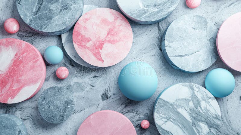 An Abstract Geometric Backdrop Featuring Overlapping Pastel Circles and ...