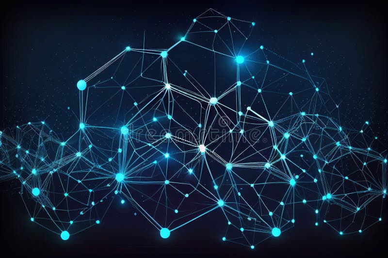 Abstract Geometric Background. Connecting Dots with Lines. Stock ...