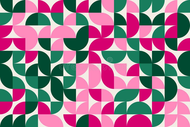 Abstract Geometric Background, Bauhaus Style, Seamless Vector Geo ...