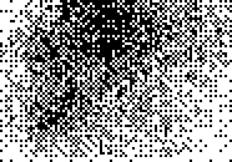 Abstract Geometric Background with Black Pixels. Random Position of ...