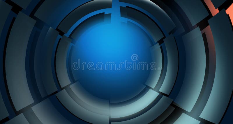 Abstract Geometric Background with Blue Gradient Center Stock ...
