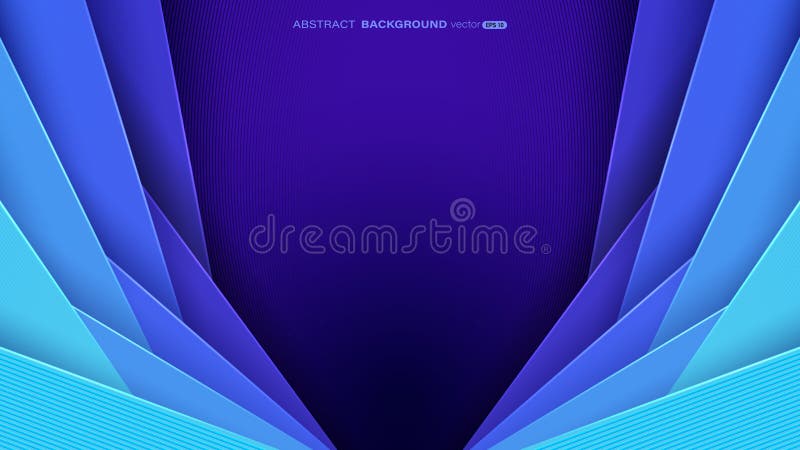 Abstract Geometric Background with Blue Layers and Lines Stripe Stock ...