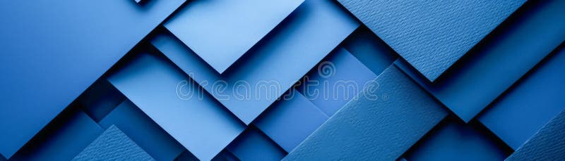 Abstract Geometric Background of Blue Overlapping Triangles with ...