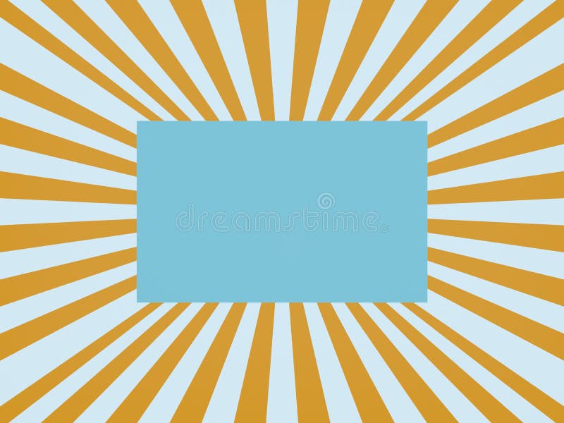 Abstract Geometric Background is a Blue Rectangle with Yellow Rays ...