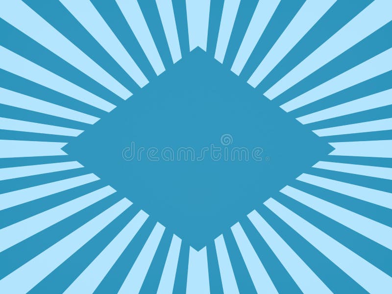 Abstract Geometric Background of a Blue Rhombus with Rays Coming from ...