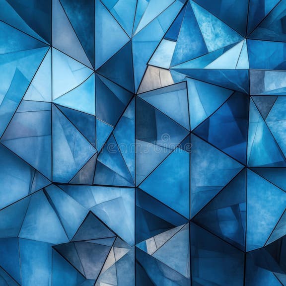 Abstract Geometric Background with Blue Shades and Sharp Angles Stock ...
