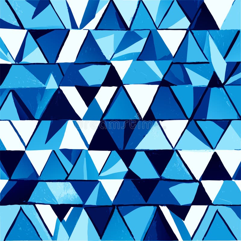 Abstract Geometric Background with Blue Triangles. 3d Rendering, 3d ...