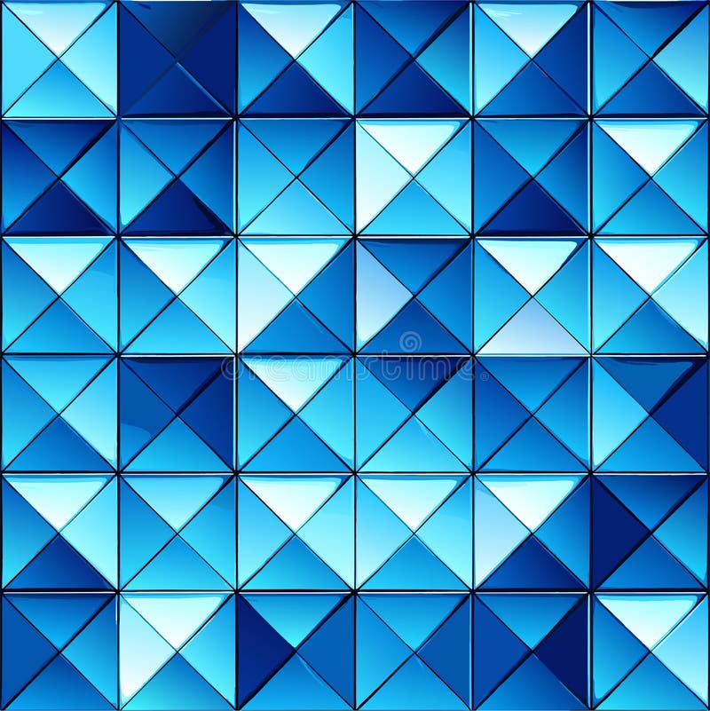 Abstract Geometric Background with Blue Triangles. 3d Rendering, 3d ...