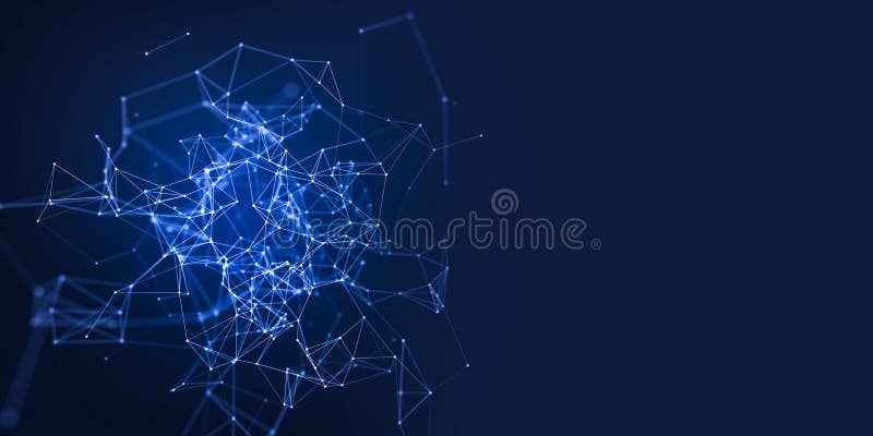 Abstract Geometric Background Blue with Triangular Cells for Design ...