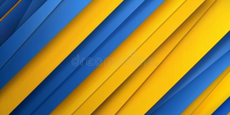 Abstract Geometric Background with Blue and Yellow Diagonal Stripes for ...