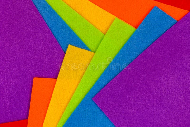 Abstract Geometric Background of Brightly Colored Felt Stock Photo ...