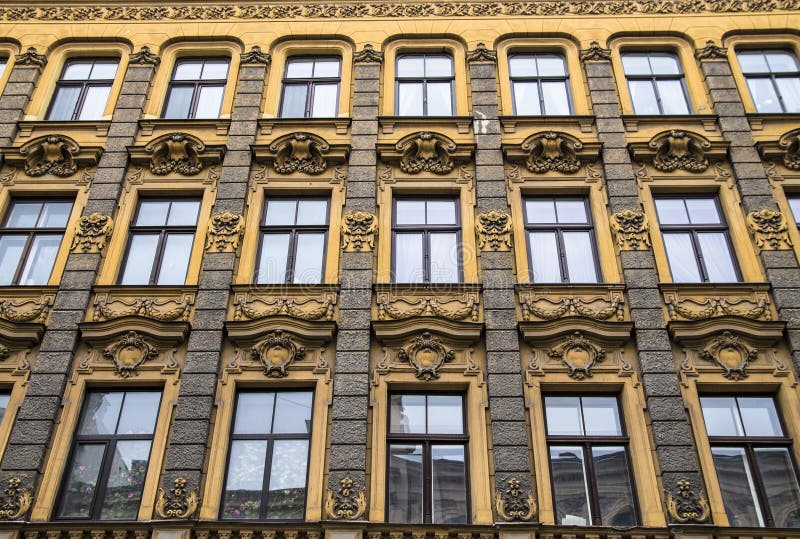 Abstract Geometric Background. City Buildings and Facades. Stock Photo ...