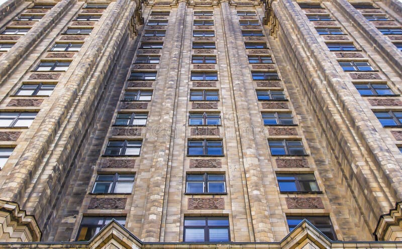 Abstract Geometric Background. City Buildings and Facades. Stock Image ...