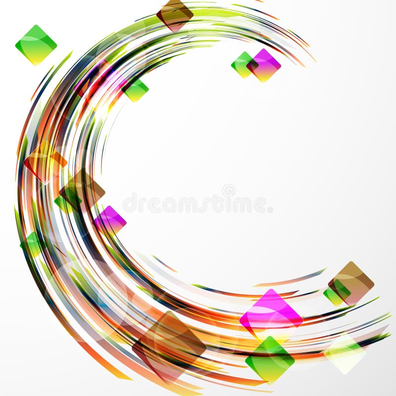 Abstract Geometric Background- Colored Abstract Round Shape. Com Stock ...