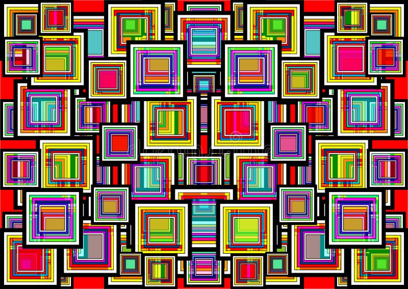 An Abstract Geometric Background of Colored Squares Stock Vector ...