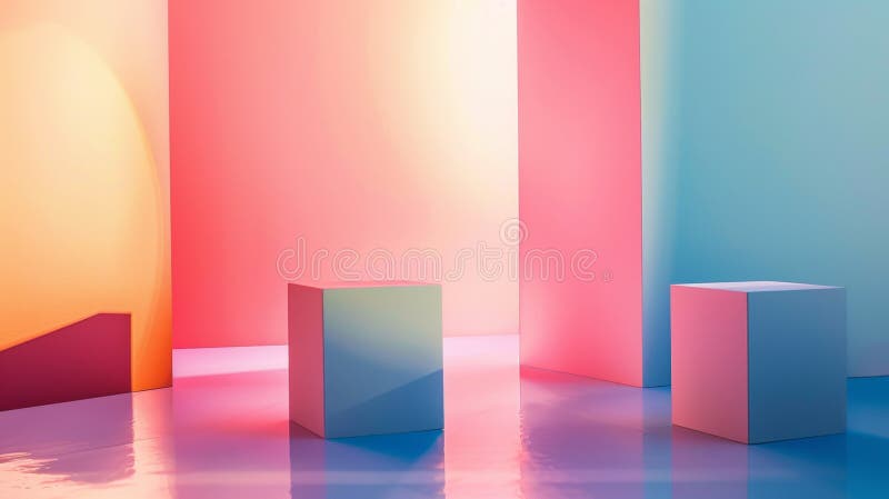 Abstract Geometric Background with Colorful Blocks Stock Photo - Image ...