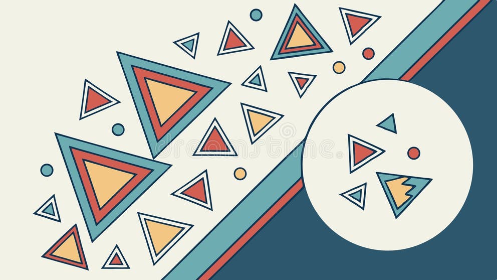 Abstract Geometric Background with Colorful Floating Triangles Vector ...