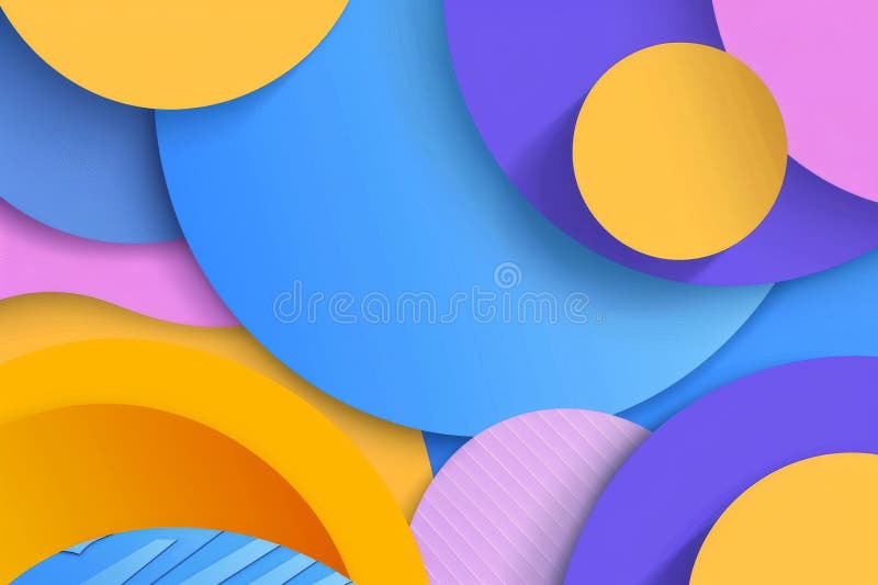 Abstract Geometric Background with Colorful Overlapping Circles and ...