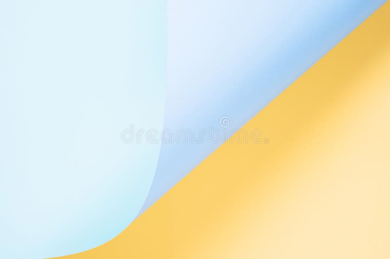 Abstract Geometric Background Composition. Light Blue Wave Shape on Yellow Background Stock ...