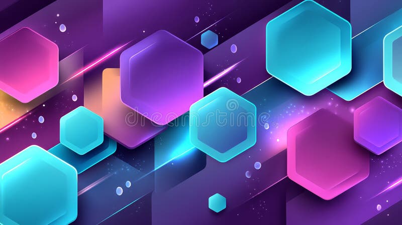 Abstract Geometric Background with Connected Hexagons, a Modern Design ...
