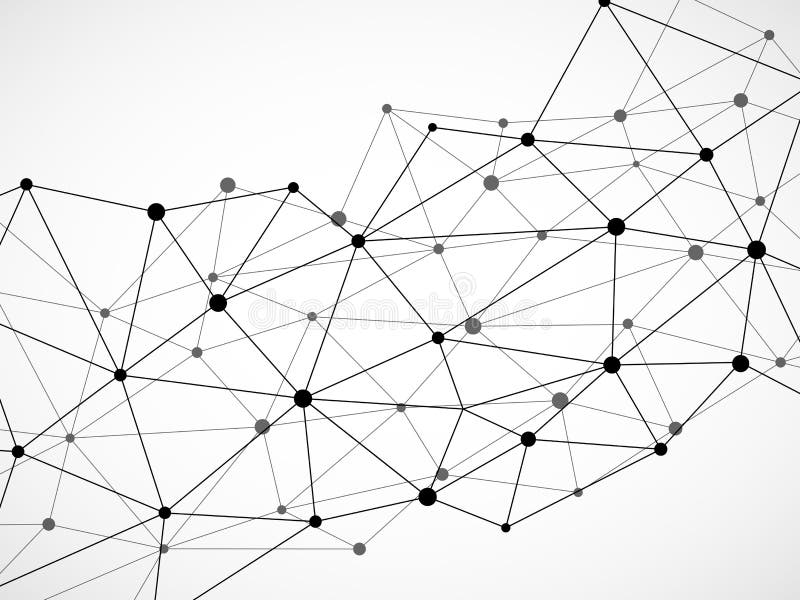 Abstract Geometric Background with Connecting Dots and Lines. Modern ...