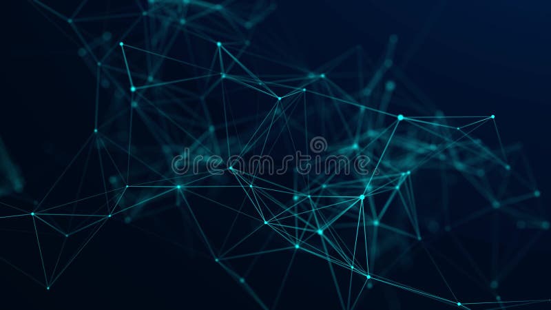 Abstract Geometric Background with Connecting Points and Lines ...