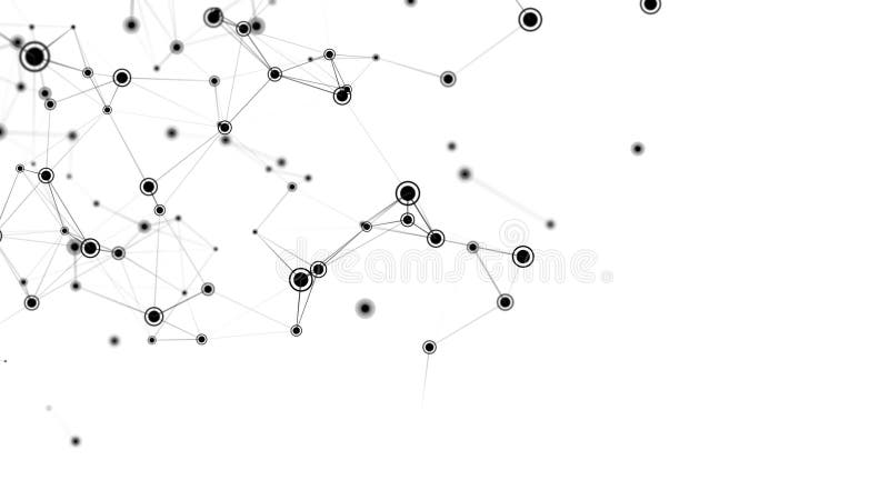 Abstract Geometric Background with Connecting Points and Lines. Big ...