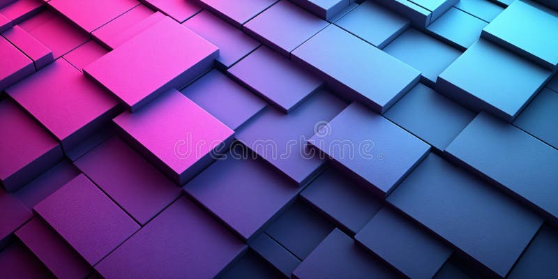 Abstract Geometric Background with Converging Blue and Purple ...