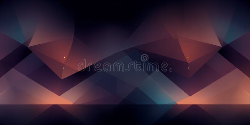 Abstract Geometric Background with Dark Blue and Orange Hues and ...