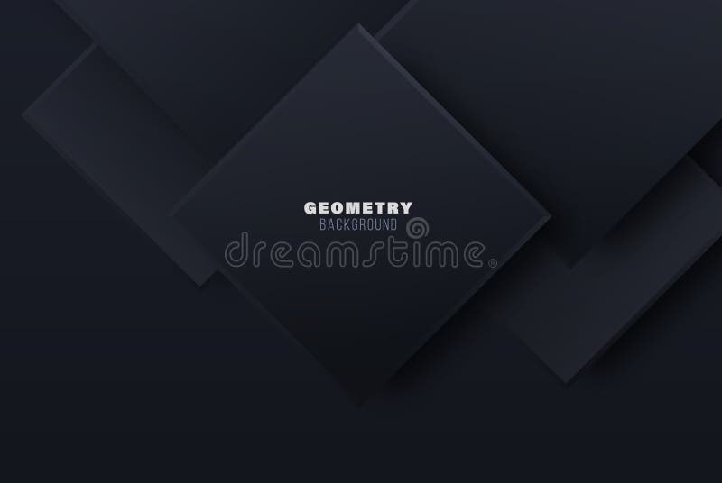 Abstract Geometric Background of Dark Squares with Shadow, Beautiful ...