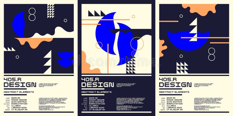 Abstract Geometric Background. Design Poster with the Flat Figures ...