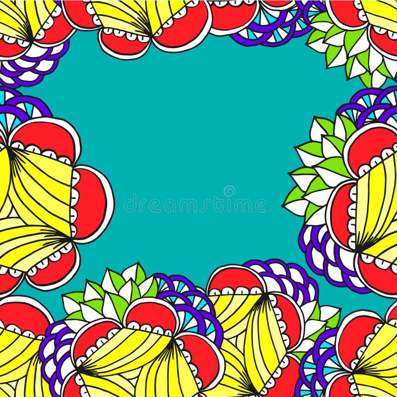 Abstract Geometric Border Drawing Frame Stock Illustration ...