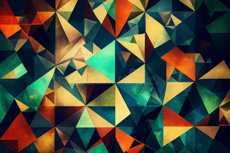 Abstract Geometric Background Generative Ai Stock Illustration Illustration Of Shape