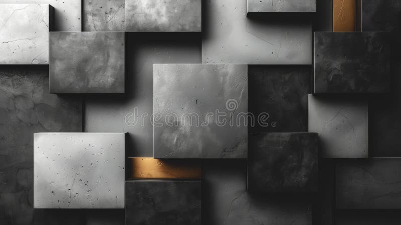 Abstract Geometric Background. Geometry Pattern with Concrete Cube ...